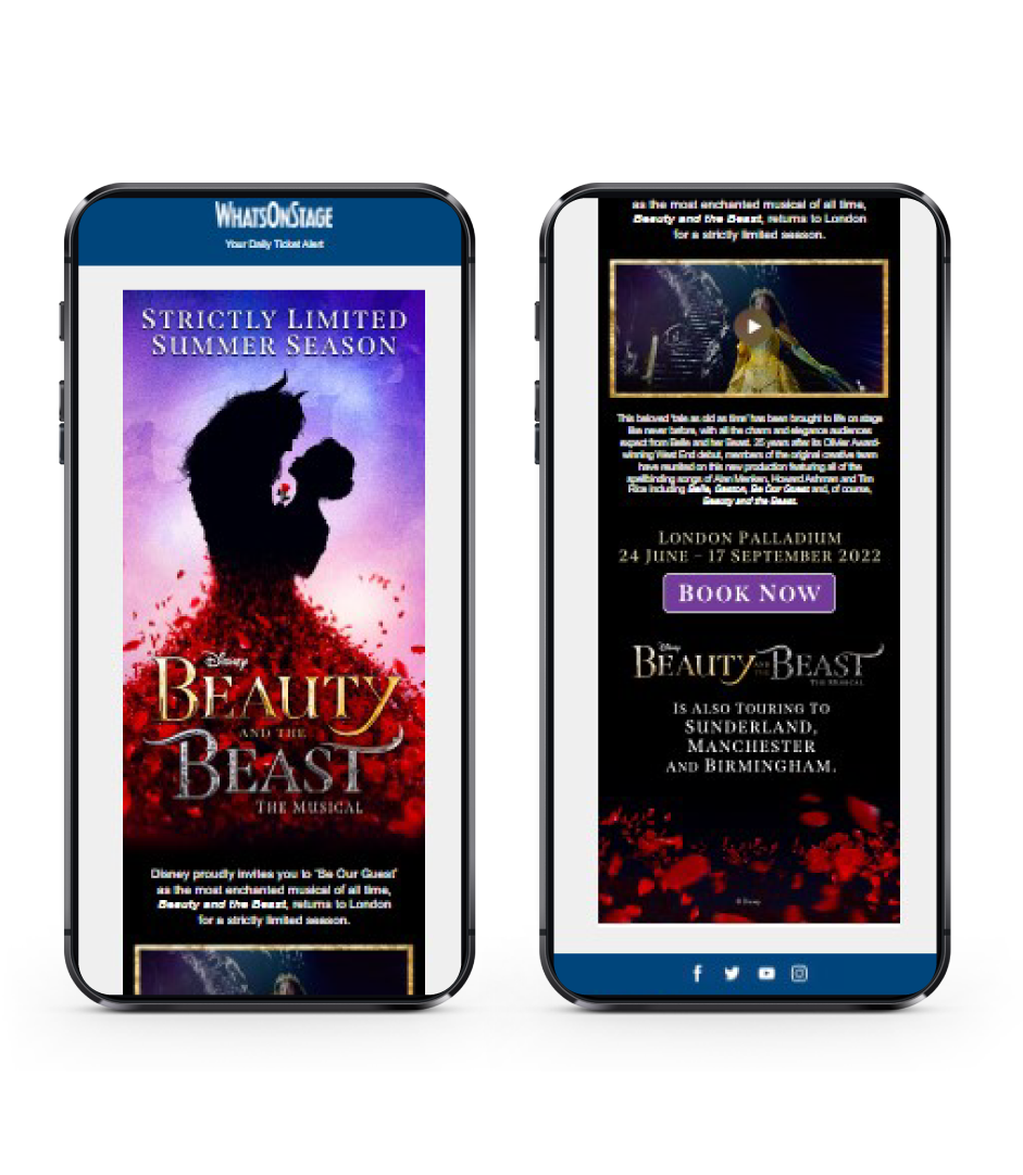 MULTI-SHOW TICKETING EMAIL TAKEOVER – Advertising.WhatsOnStage.com